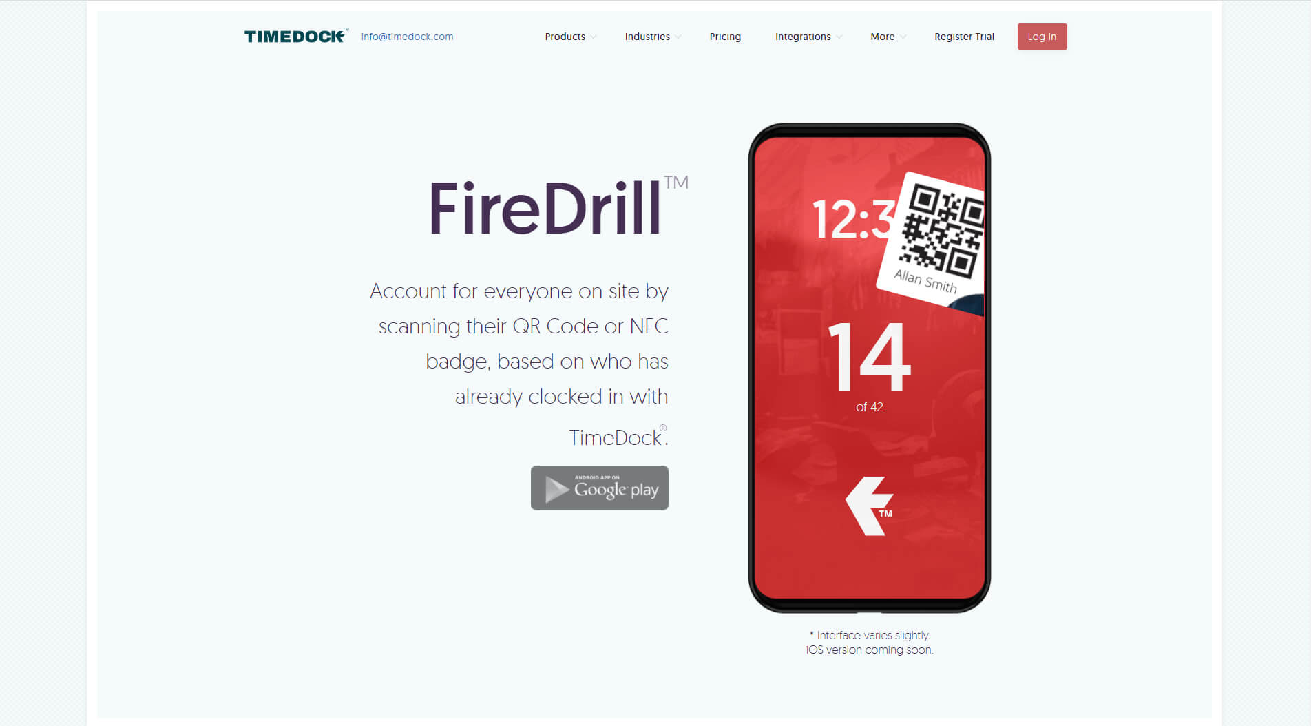 FireDrill™ - Emergency roll call for your TimeDock time clock system